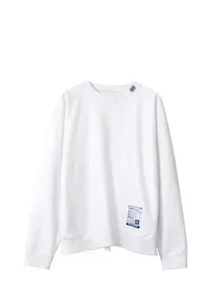 IN･STRU(MEN-TAL). Label-patch Cotton Sweatshirt - White