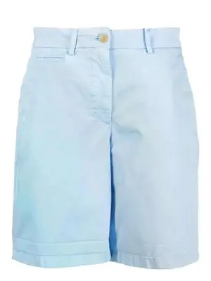 Tommy Hilfiger Embroidered Logo Cotton-lyocell Blend Shorts - Blue