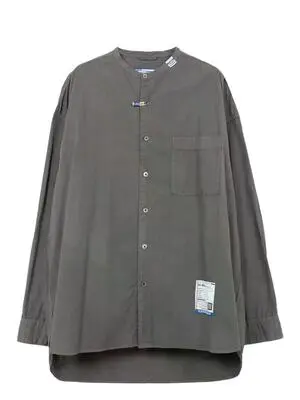 IN･STRU(MEN-TAL). Band-collar Long-sleeve Shirt - Grey
