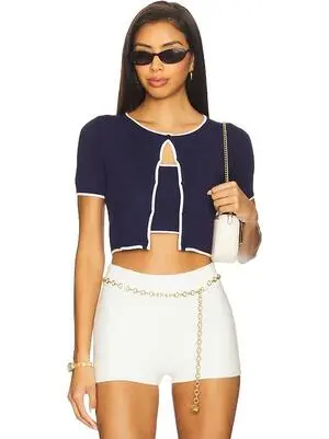 Majorelle Amy Cardi Set - Navy & White