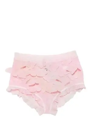 Coperni Butterfly Ruffled Shorts - Pink