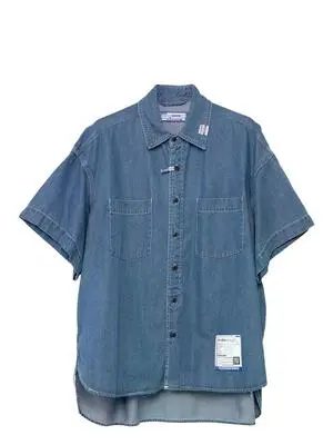 IN･STRU(MEN-TAL). Logo-patch Denim Shirt - Blue