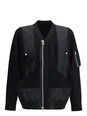 Sacai Zip-up Bomber Jacket - 001 Black