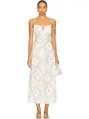WeWoreWhat Cami Midi Dress - Ivory Multi