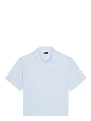 HOUSE OF SUNNY Seersucker Box Fit Shirt In Baby Blue - Multi