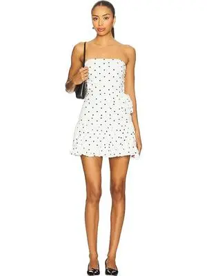 ZEMETA Moonlight Polka Bloom Dress - White