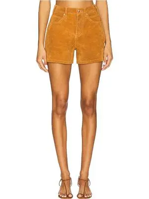 Free People X We The Free Tippi Faux Suede Short - Dark Honey