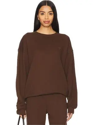 Eterne Oversized Crewneck Sweatshirt - Chocolate