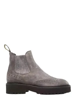 DOUCAL'S Brogue Detail Chelsea Boots - Grey