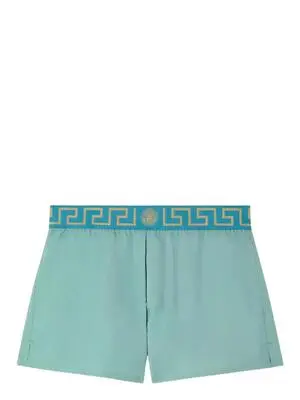 Versace Greca-border Swim Trunks - Green