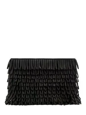 ALLSAINTS Bettina Fringe Clutch - Black