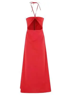 Federica Tosi Cut-out Halterneck Dress - Red