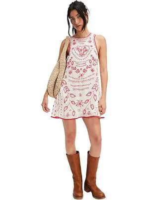 Free People Love Letters Mini Dress - Sugar Swizzle Combo