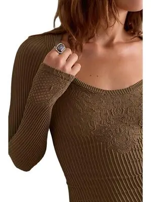 Free People Dynamic Duo Long Sleeve Sage