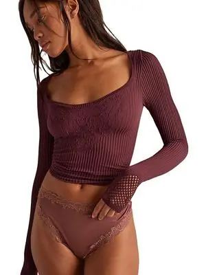 Free People Dynamic Duo Long Sleeve Vintage Grape