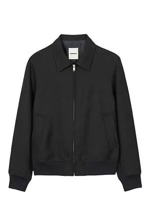 Sandro Regular-fit Woven Jacket - Navy Blue