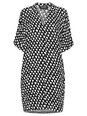 Whistles Abstract Triangle-print Woven Mini Dress - Black