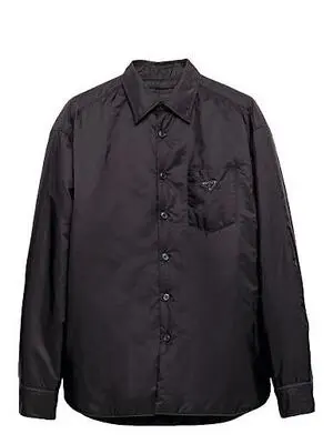 Prada Long-sleeve Re-nylon Shirt - Black