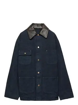 Prada Triangle-logo Canvas Blouson Jacket - Blue