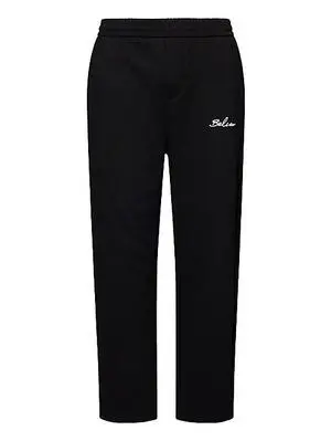 BELIER Embroidered-logo Straight Leg Cotton-jersey Jogger - Black