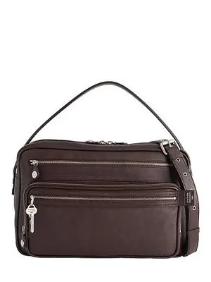 Acne Studios Leather Camera Shoulder Bag - Chocolate Brown