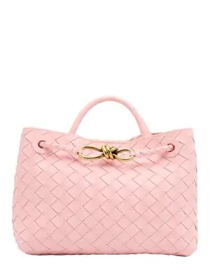 Bottega Veneta Small Andiamo Leather Top-Handle Bag Rose
