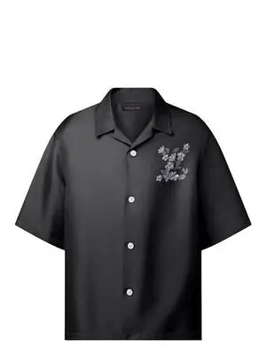 LOUIS VUITTON X Nigo Printed Signature Silk Shirt - Black