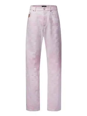 LOUIS VUITTON X Nigo Damoflage Denim Skate Pants - Pale Pink