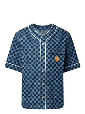 LOUIS VUITTON X Nigo Damier Denim Baseball Shirt - Indigo