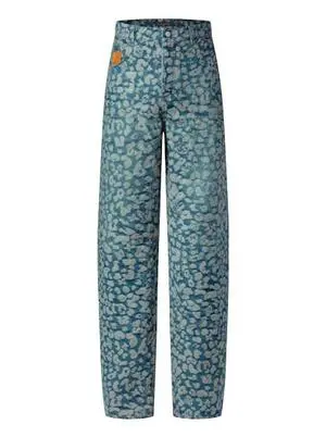 LOUIS VUITTON X Nigo Jacquard Denim Workwear Pants - Light Blue