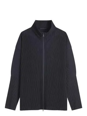 Issey Miyake Zip Up Cardigan - Navy