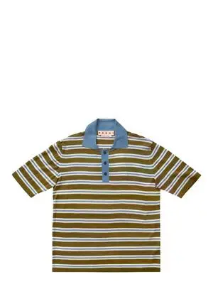 Marni Striped Polo Shirt - Green