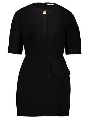 Givenchy Button-fastening Pocket Mini Dress - Black