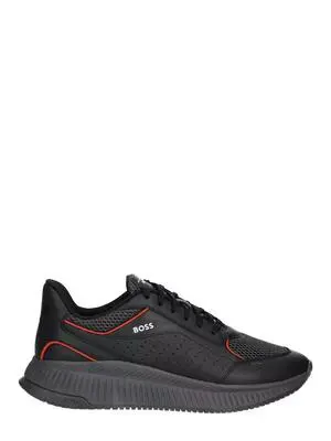 BOSS X Porsche Ttnm Evo Perforated Leather Sneakers - Grey