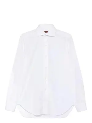 BARBA NAPOLI Long-sleeved Button-up Shirt - White