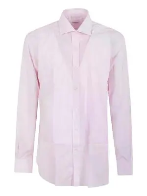 BARBA NAPOLI Striped-pattern Cotton Shirt - Pink