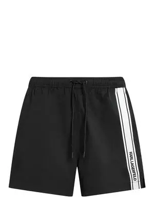 Karl Lagerfeld Logo Swim Shorts - Black