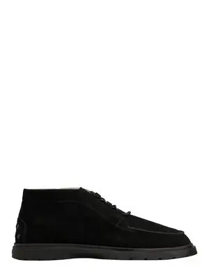 TOD'S Lace-up Suede Desert Boots - Black