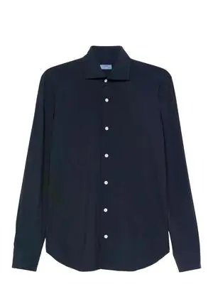BARBA NAPOLI Long-sleeve Button-up Shirt - Blue