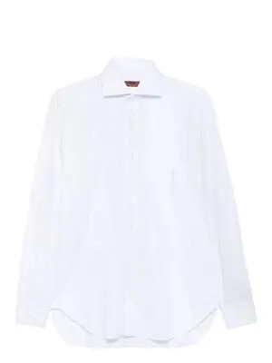 BARBA NAPOLI Pinstripe Cotton Shirt - White