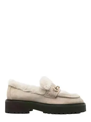 DOUCAL'S 40mm Shearling Platform Loafers