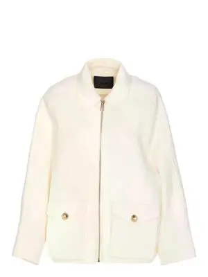Liu Jo Fringed Zip-front Jacket - White