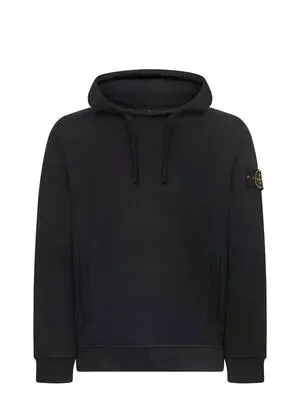 Stone Island Kangaroo-pocket Hoodie - Black