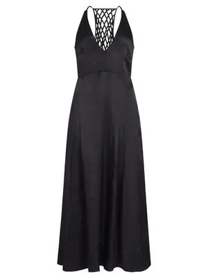 Maje Braided-back Maxi Dress - Black
