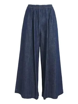 Max Mara Elasticated Wide-leg Jeans - Blue
