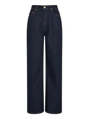 Claudie Pierlot Raw Denim Straight Jeans - Blue