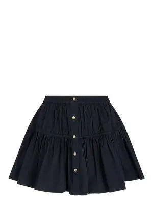 Maje Button-detail Mini Skirt - Blue