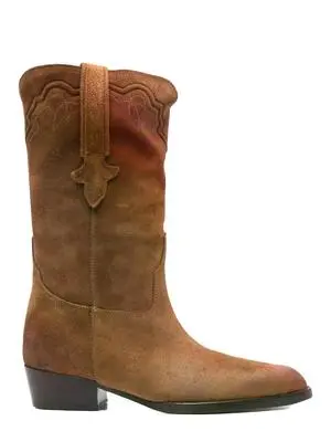 Paris Texas 40mm Hilda Suede Boots - Brown