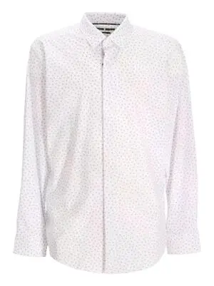 BOSS Long-sleeve Patterned Shirt - White