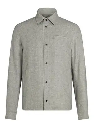 Herno Silk And Cashmere Shacket - Grey